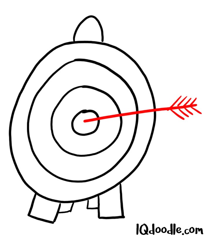 How to Doodle a Target - IQ Doodle School