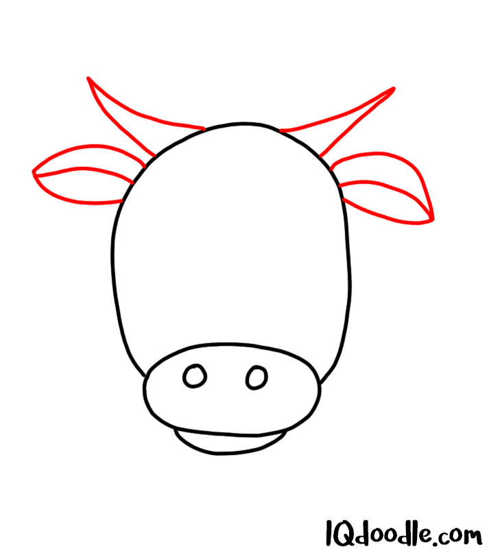 How to Doodle a Cow Head - IQ Doodle School