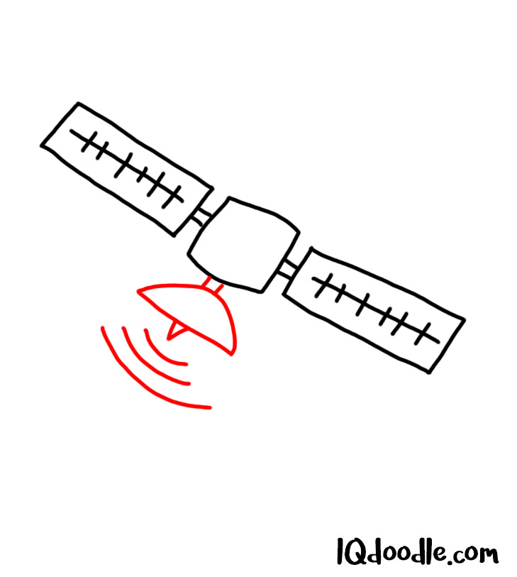 How to Doodle a satellite - IQ Doodle School